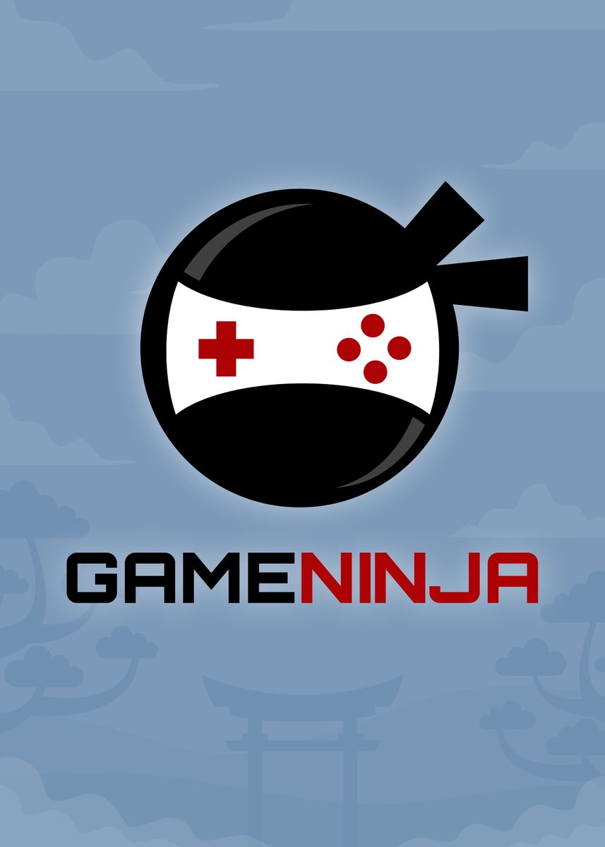'Game Ninja Controller Face' Poster, picture, metal print, paint by ...