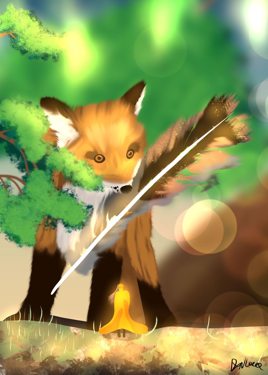 'Feather Keeper' Poster, picture, metal print, paint by Dyn Love | Displate