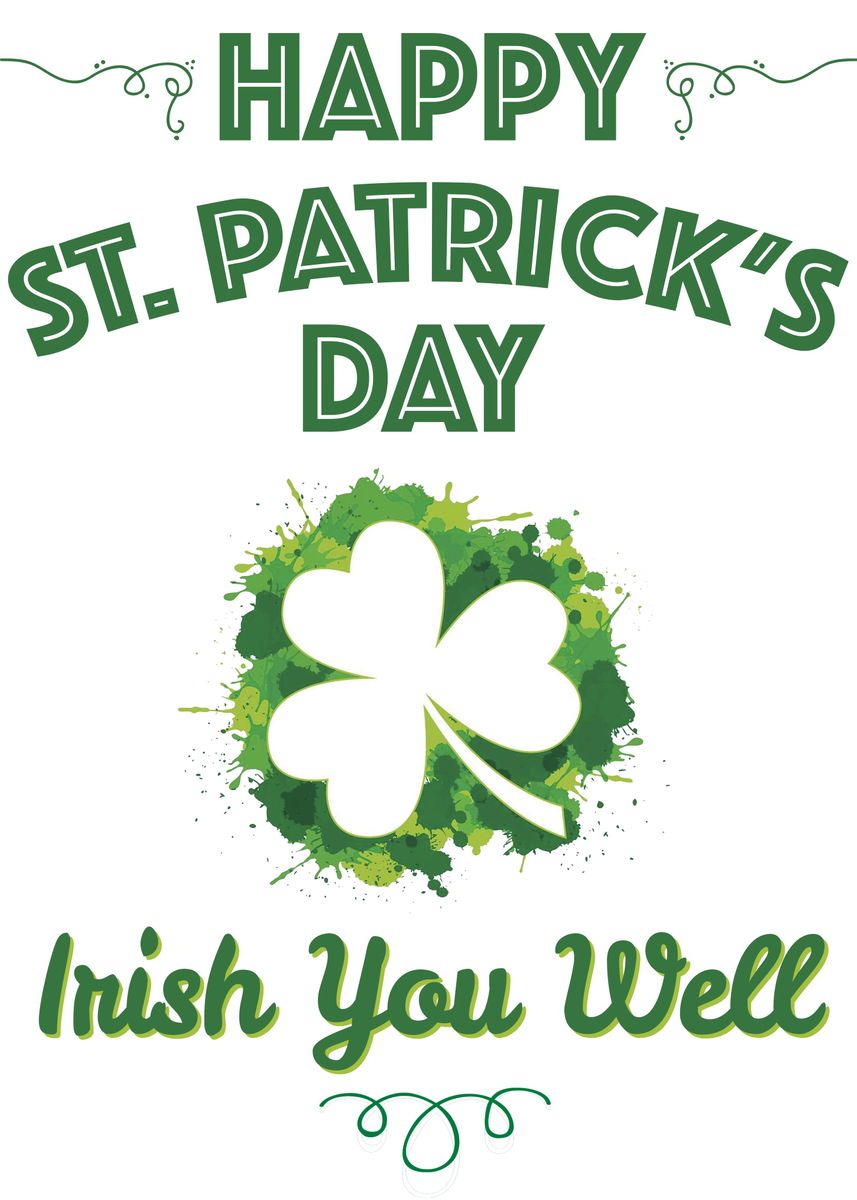 'Irish You Well' Poster, picture, metal print, paint by Neon Moon ...