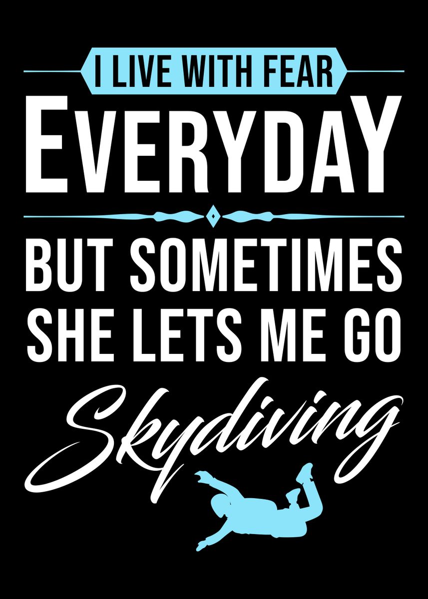 'Skydiving' Poster, picture, metal print, paint by platenum | Displate