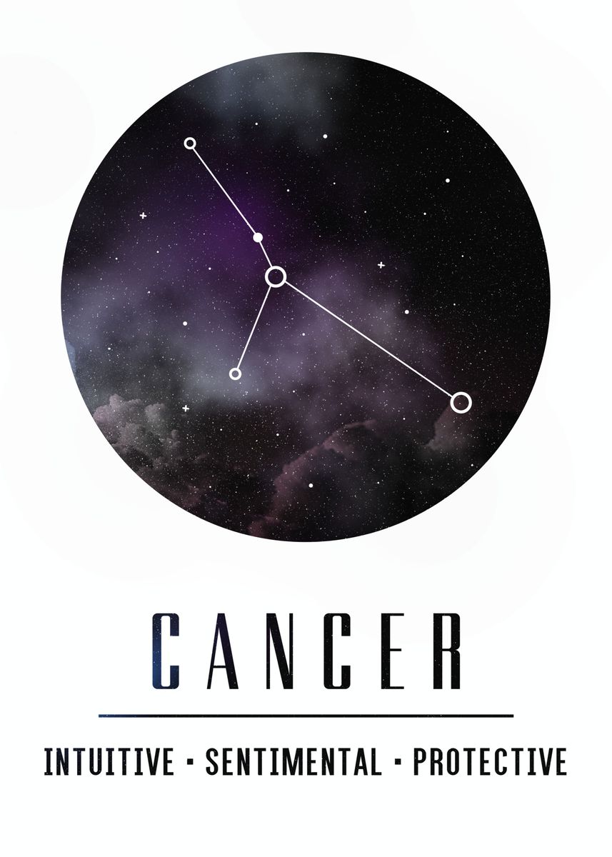 'Cancer galaxy' Poster, picture, metal print, paint by Yahya Art | Displate