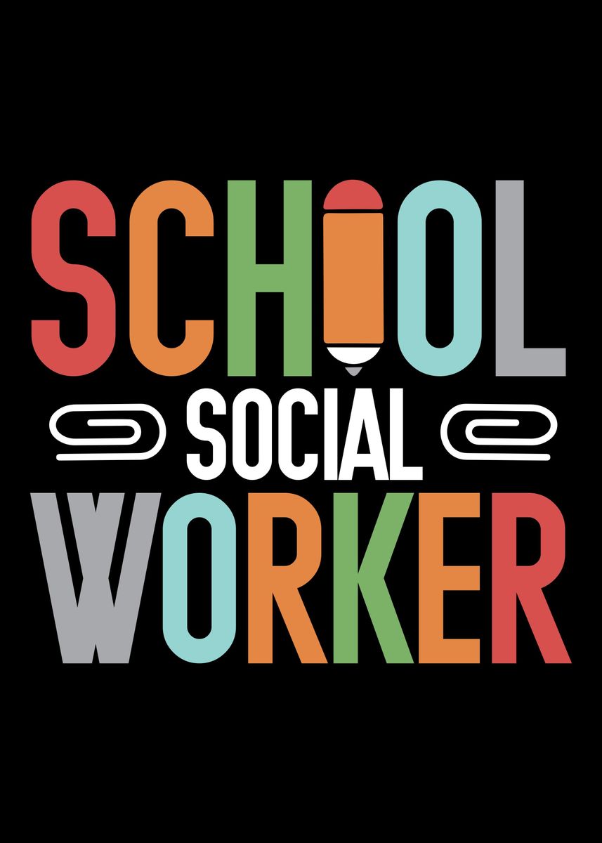 'Social Worker Funny Work L' Poster, picture, metal print, paint by ...