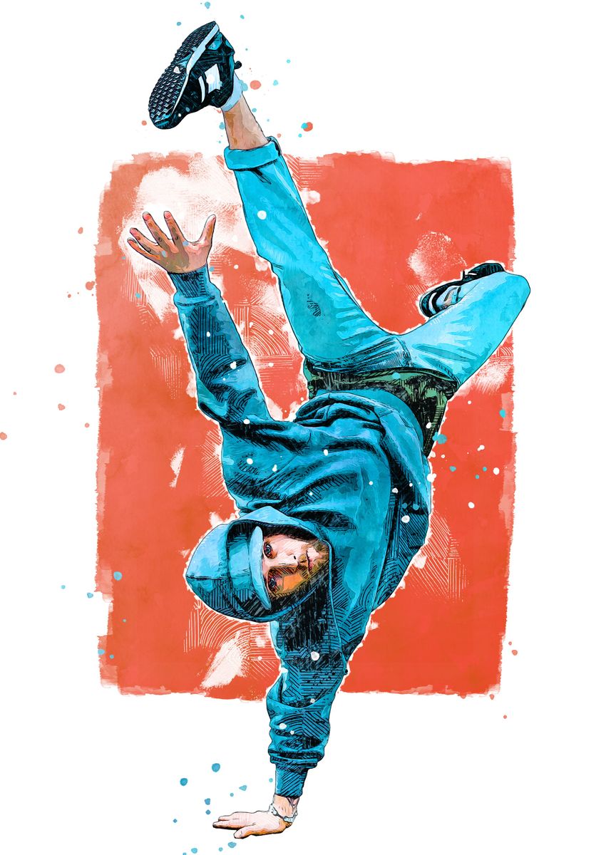'Breakdance' Poster, picture, metal print, paint by Maksymilian Kulig ...