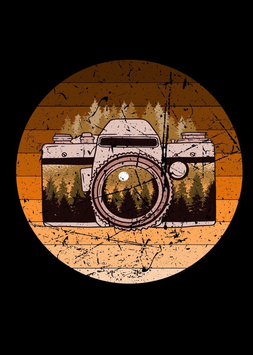 'Camera Retro Photographer' Poster, picture, metal print, paint by ...
