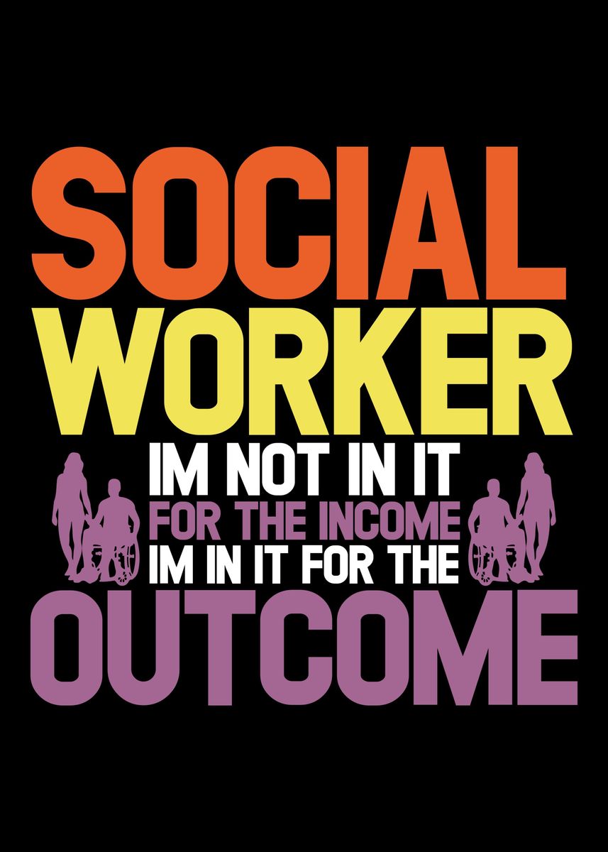 'Social Worker Funny Work L' Poster, picture, metal print, paint by ...