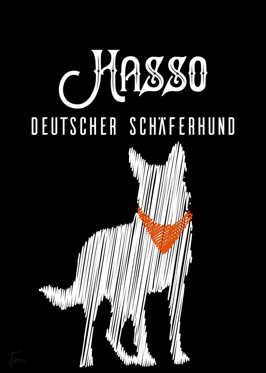 'Hasso' Poster, picture, metal print, paint by Petra Rommelfanger ...