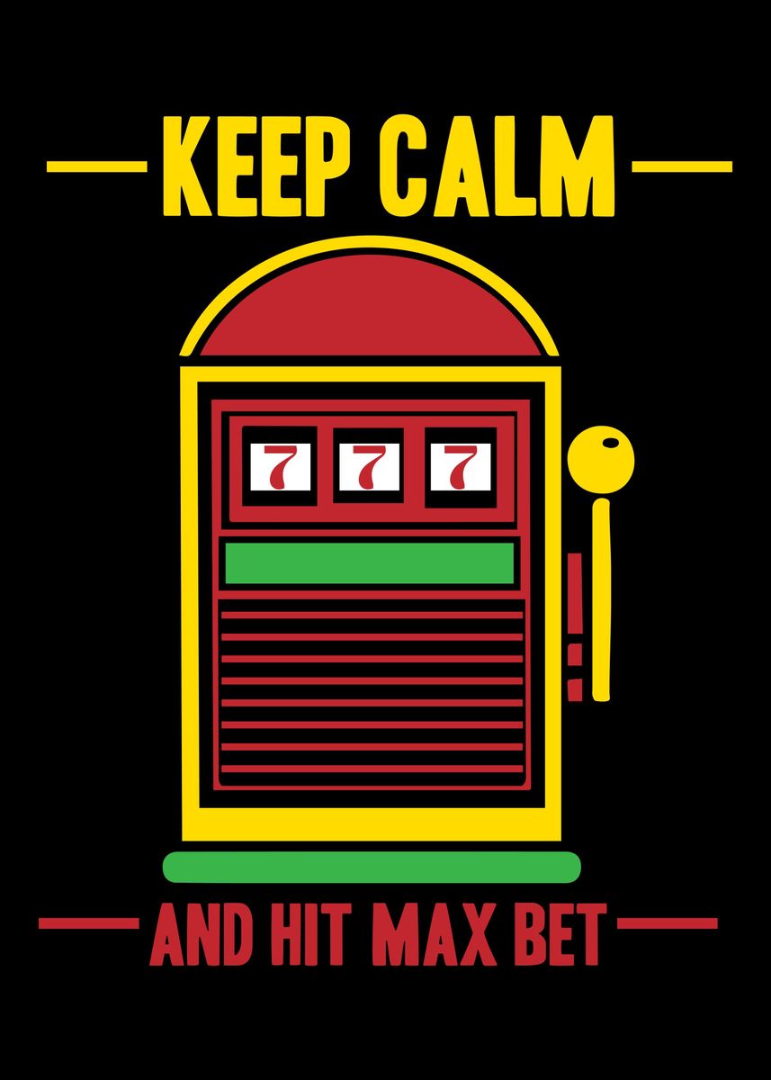 'Slot Machine Bet Gambling' Poster, picture, metal print, paint by ...