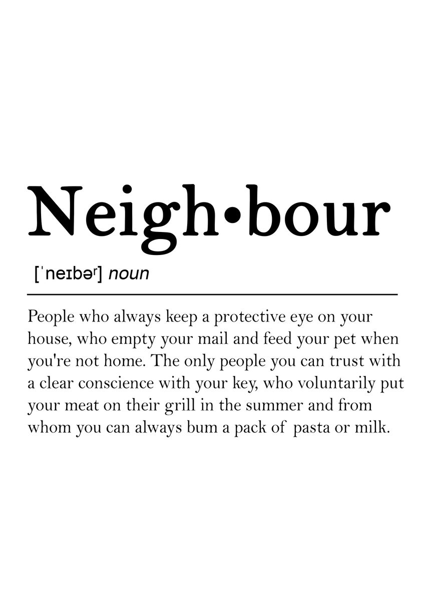 'Neighbour' Poster by Jos Petz | Displate