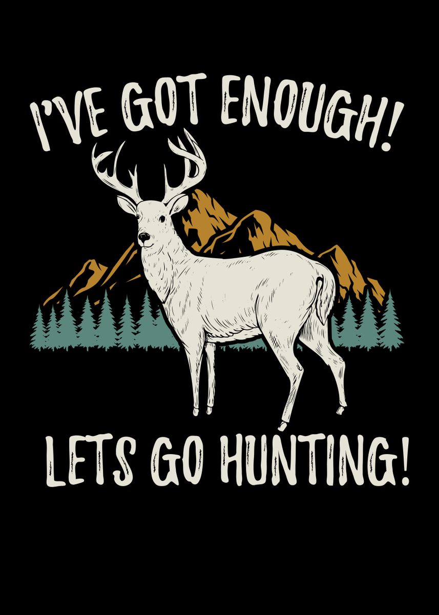 'Buck Hunting Lover' Poster, picture, metal print, paint by Alexander ...