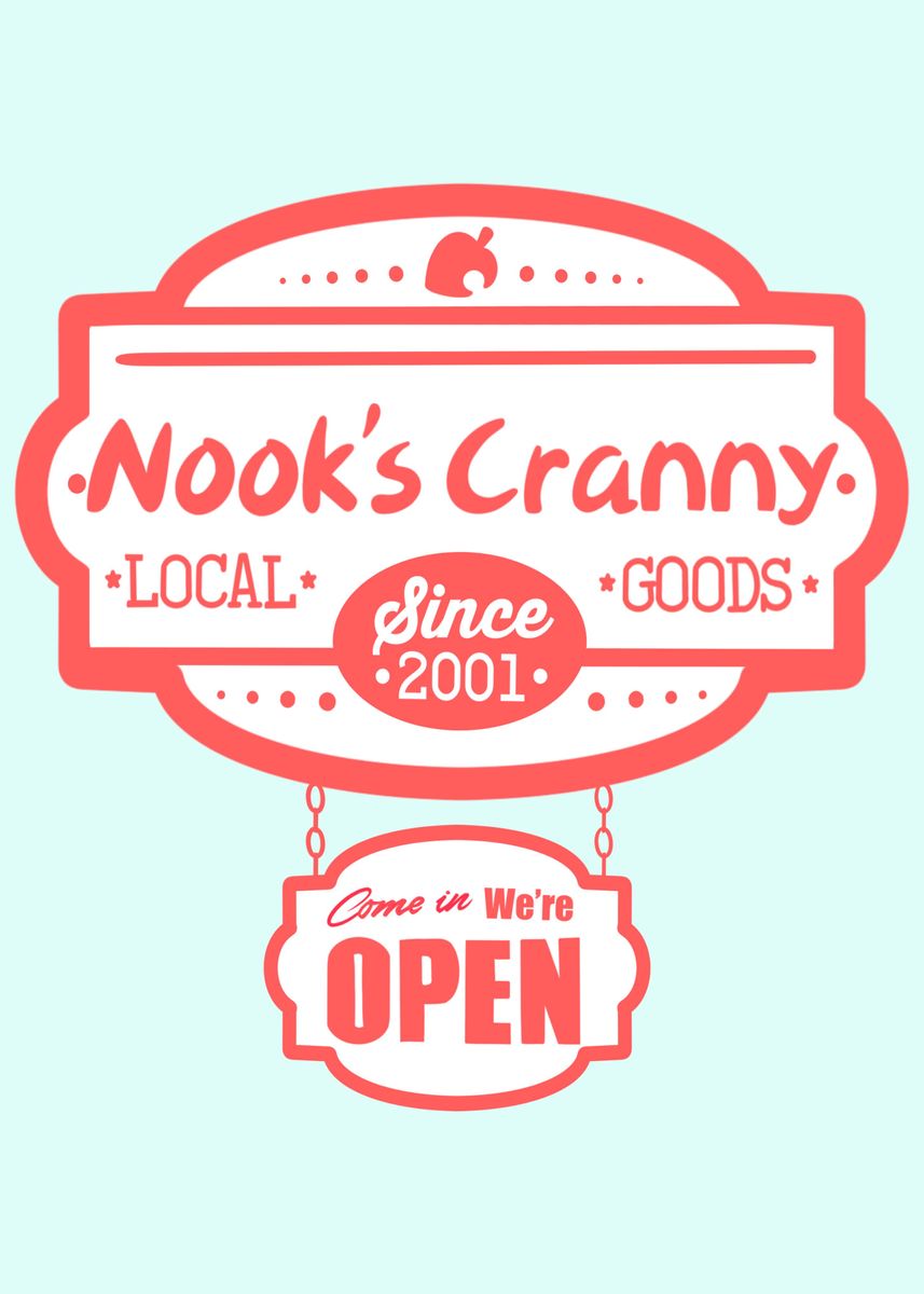 'nooks cranny vintage sign' Poster, picture, metal print, paint by ...