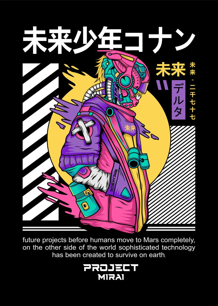 'Project Mirai' Poster, picture, metal print, paint by Aron Dizhwar ...
