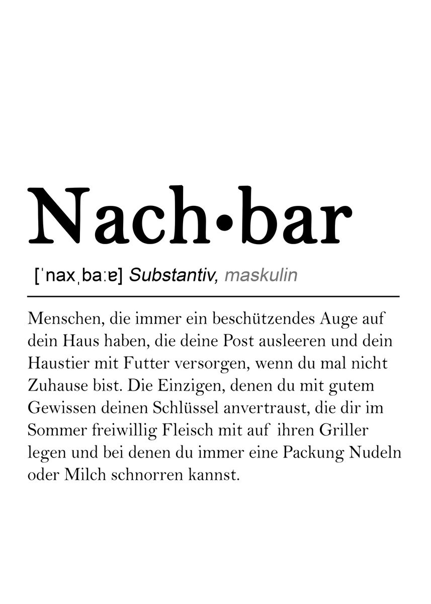 'Nachbar' Poster, picture, metal print, paint by Jos Petz | Displate