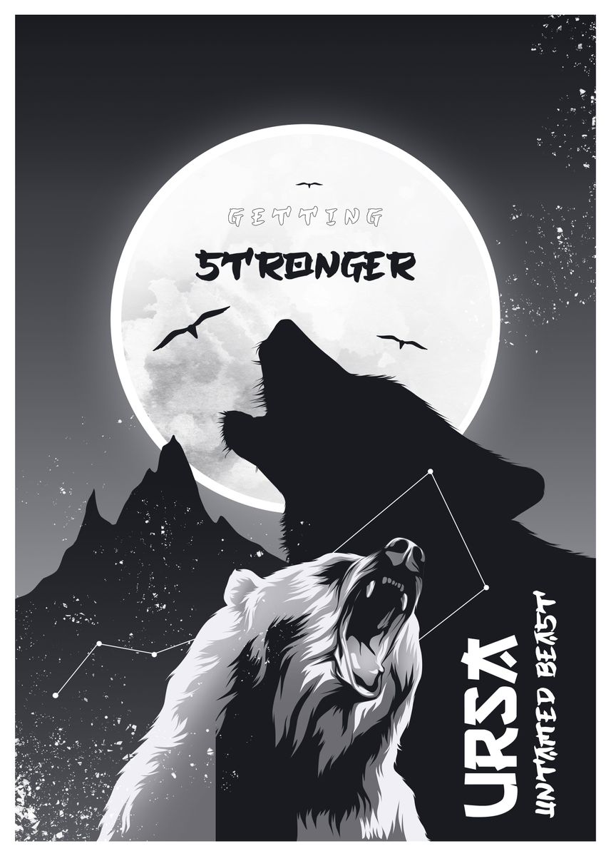 'URSA' Poster, picture, metal print, paint by doúfu | Displate