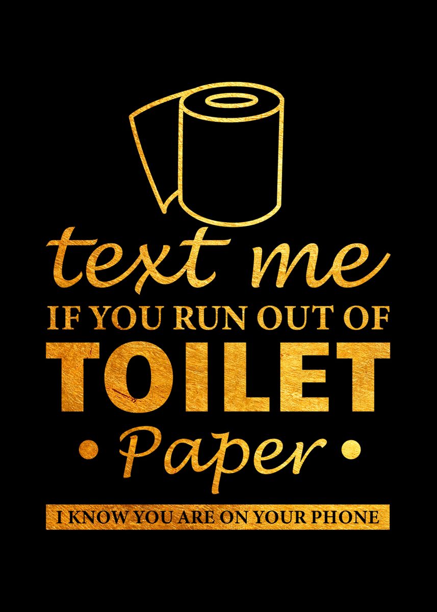 'Gold Toilet Poster' Poster by Kenny Studio | Displate