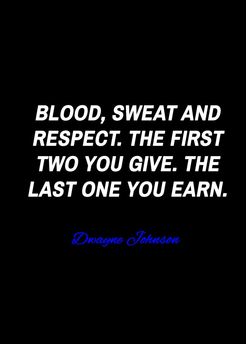 'dwayne johnson quotes' Poster, picture, metal print, paint by Gomes ...