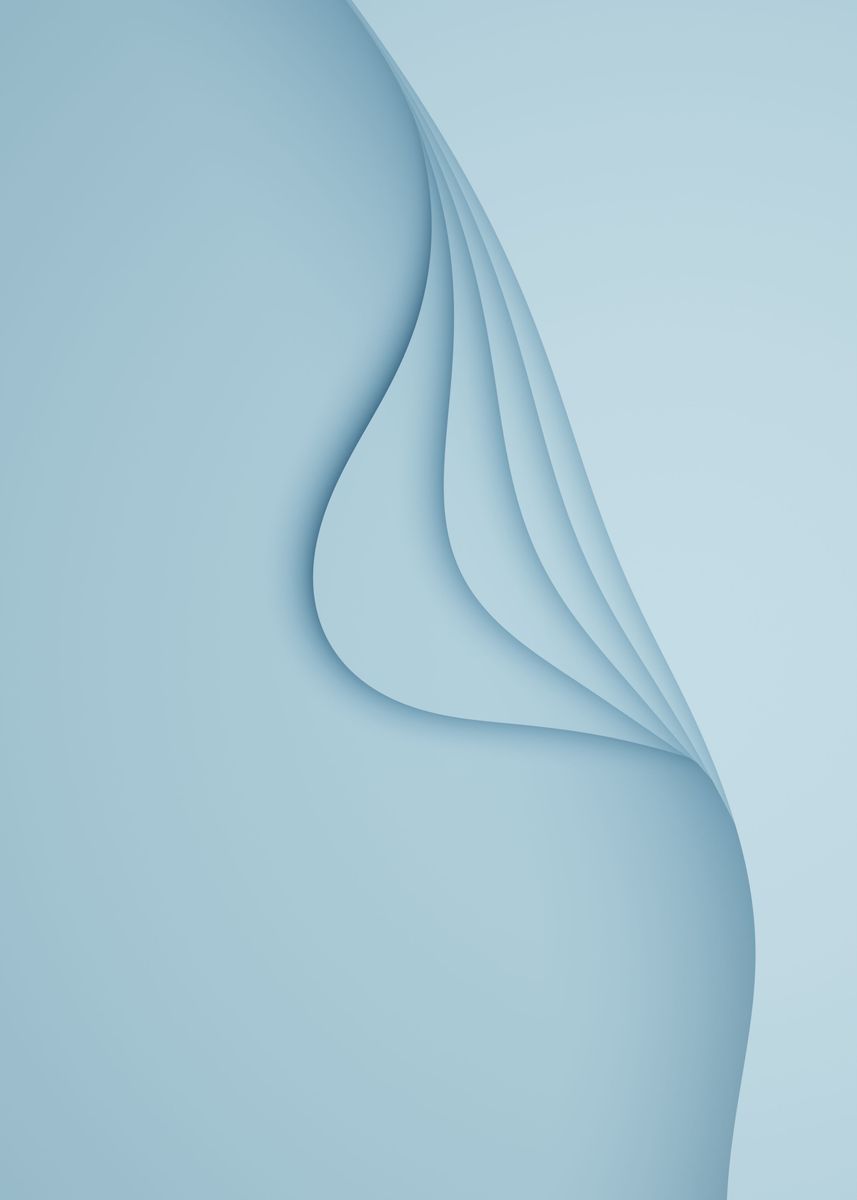 'Blue Lines 5' Poster, picture, metal print, paint by Bertil Hansen ...