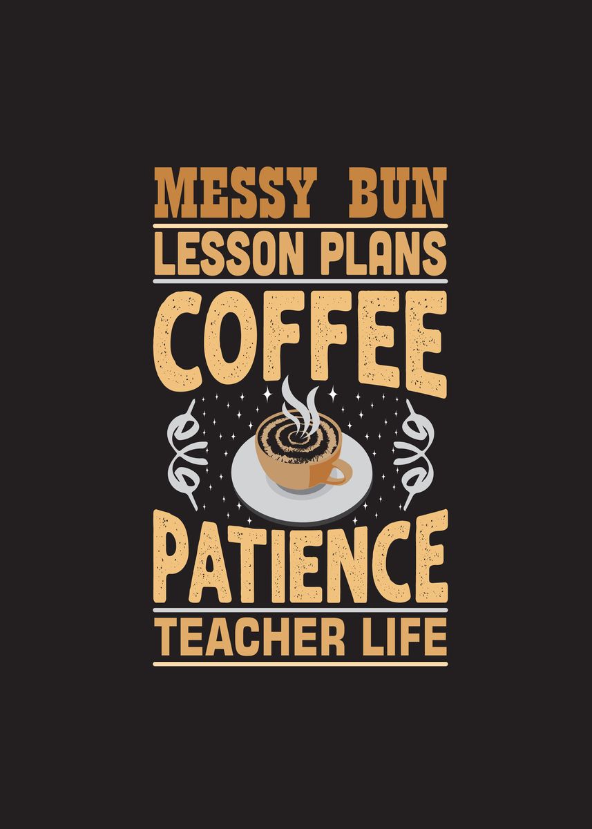 'Lesson Coffee' Poster by Beone Digital | Displate