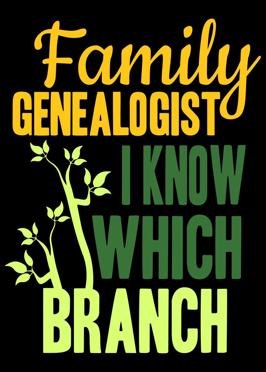 'Genealogist Genealogy' Poster by Sebastian Wünsche | Displate