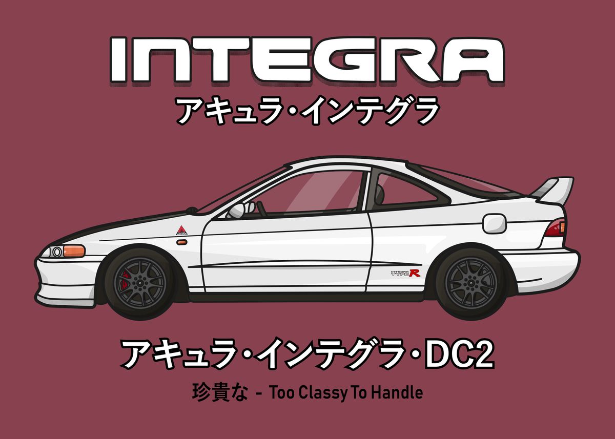 'Classy Integra Side View' Poster by VEIN graphic | Displate