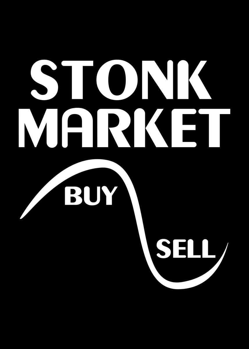 'Stonk Market Living Room' Poster, picture, metal print, paint by ...