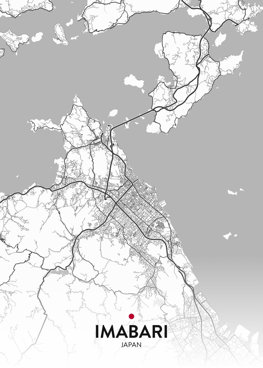 'Imabari JP' Poster, picture, metal print, paint by IMR Designs | Displate