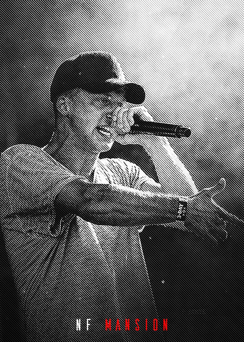 'NF Mansion Rapper Music' Poster, picture, metal print, paint by ...