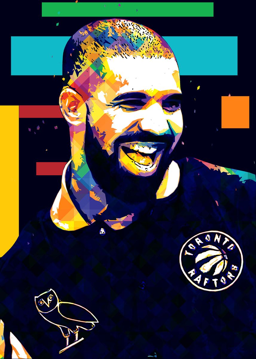 'Drake ' Poster, picture, metal print, paint by San Illustrator | Displate