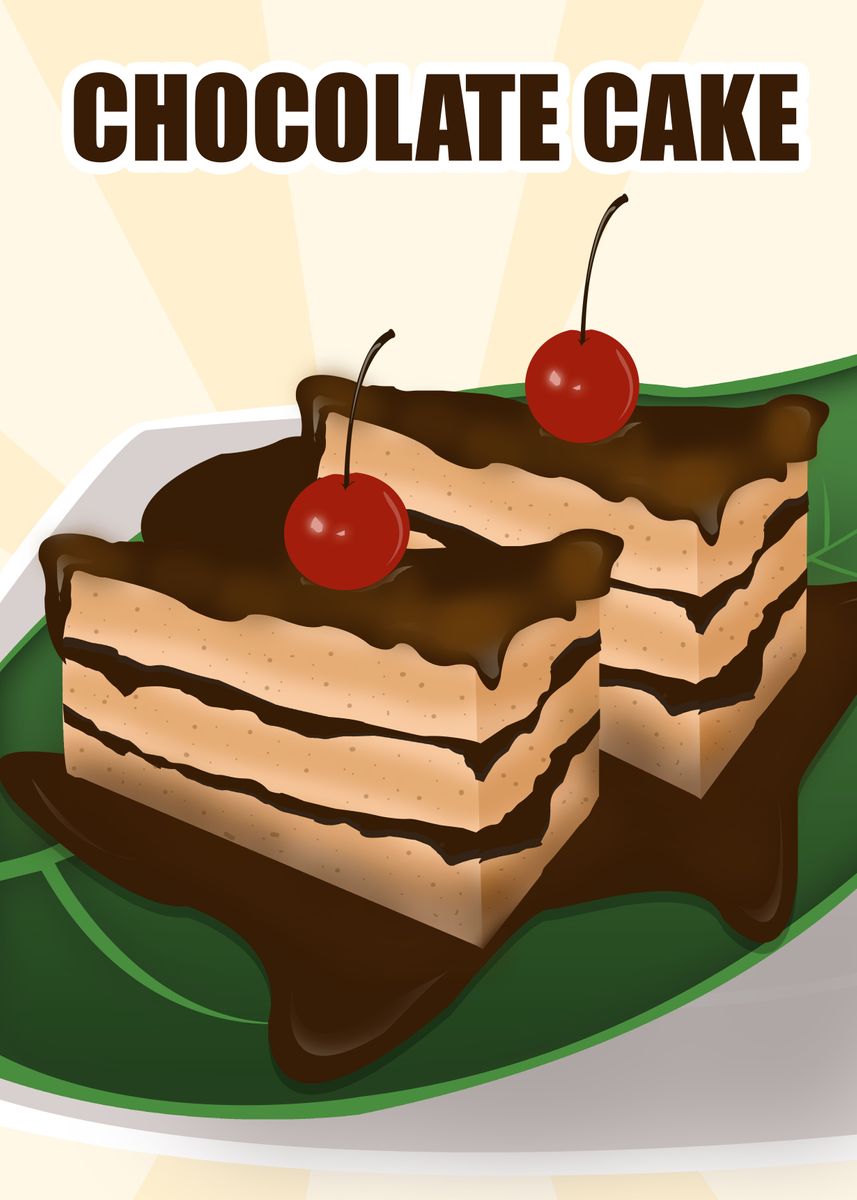 'chocolate cake ' Poster by INSPIRE COLLECTION | Displate