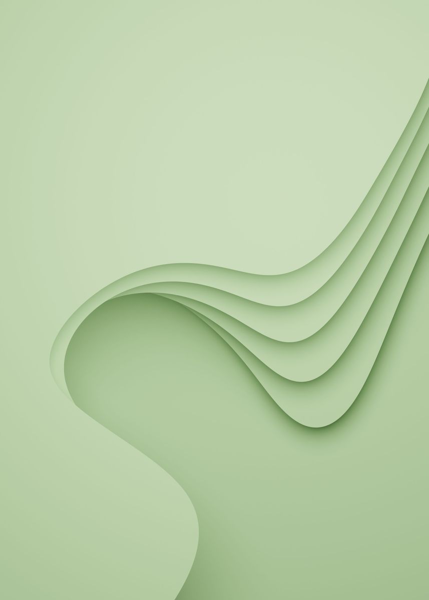 'Green Lines 2' Poster, picture, metal print, paint by Bertil Hansen ...