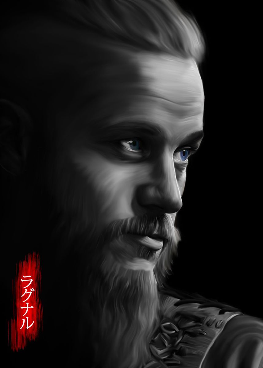 'Ragnar Vikings' Poster, picture, metal print, paint by uart space ...