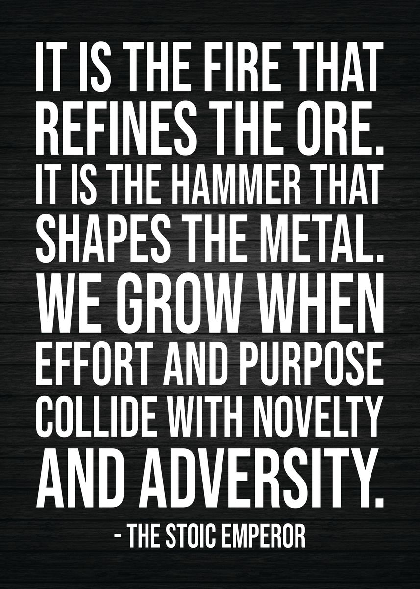 'Fire Refines The Ore Words' Poster, picture, metal print, paint by ...