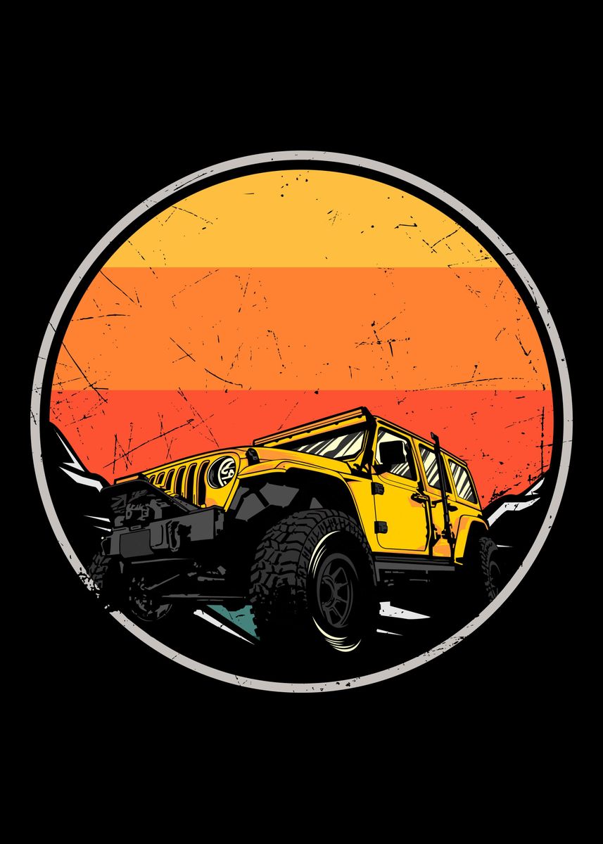 'Off Road Sunset Off Road G' Poster by Patrik | Displate