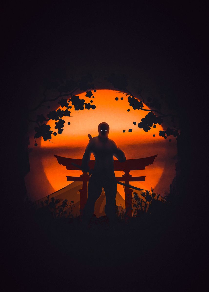 'Shinobi' Poster, picture, metal print, paint by AndrejZT | Displate