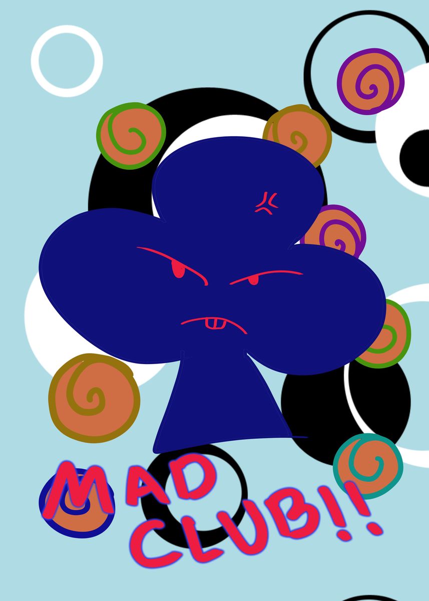 'Mad Club' Poster, picture, metal print, paint by Brandon Trust | Displate