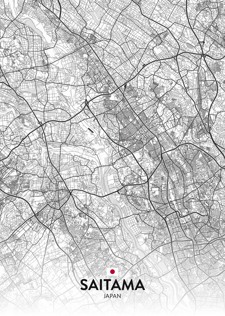 'Saitama JP' Poster, picture, metal print, paint by IMR Designs | Displate