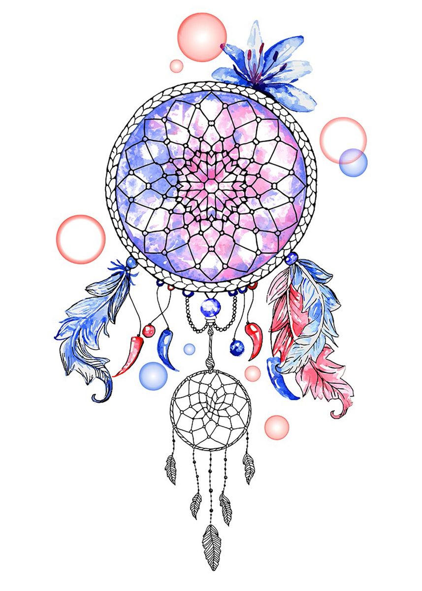 'Indian dream catcher ' Poster by Max Ronn | Displate
