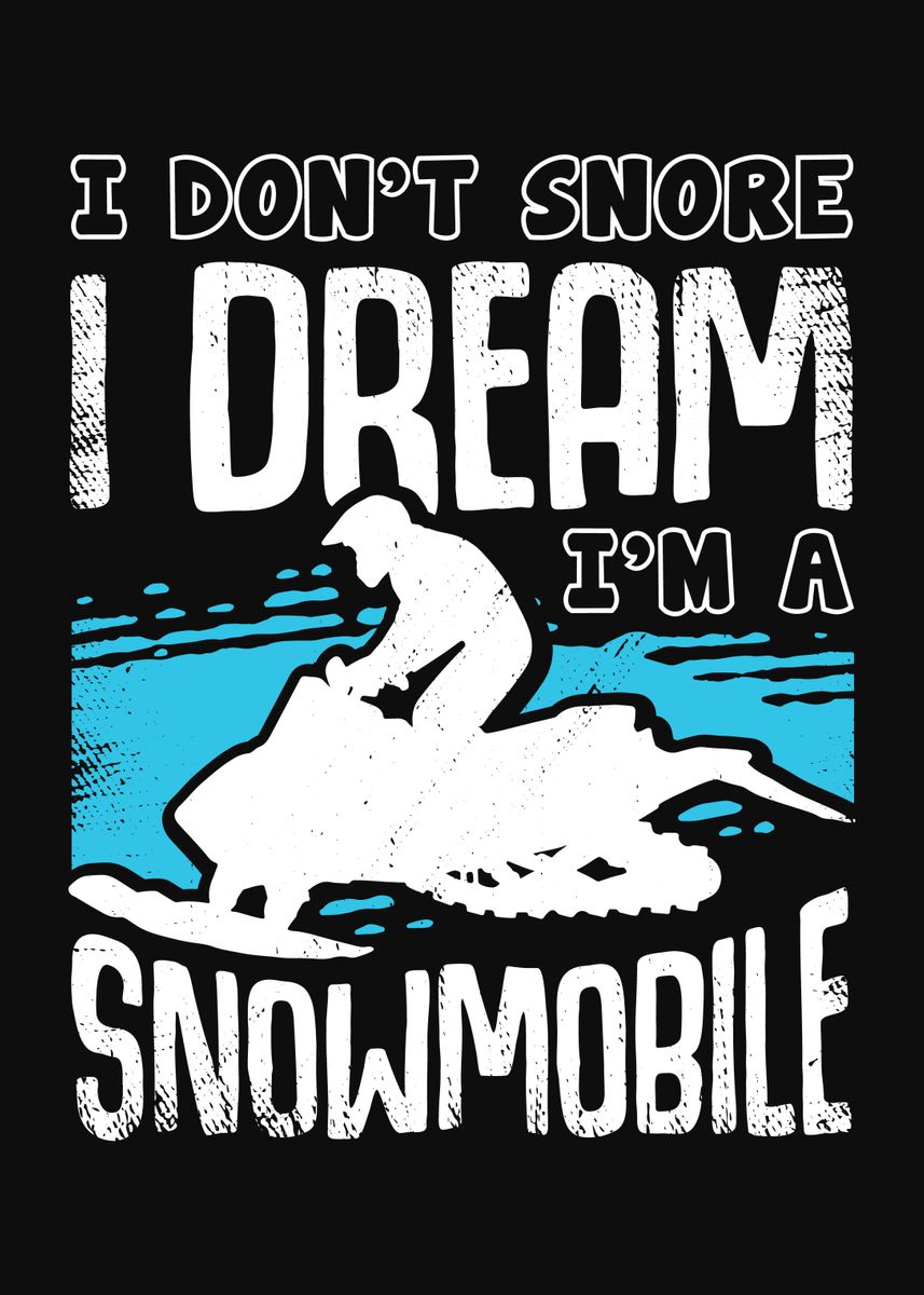 'Funny Snowmobile Design' Poster, picture, metal print, paint by Marcel ...