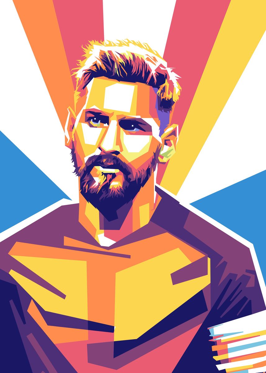 'Lionel messi wpap' Poster, picture, metal print, paint by Fanth | Displate