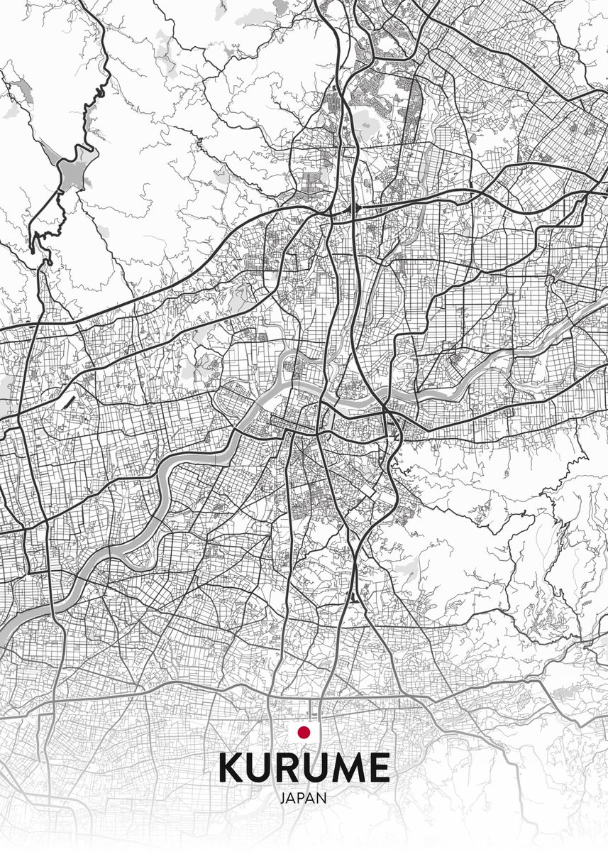 'Kurume JP' Poster, picture, metal print, paint by IMR Designs | Displate