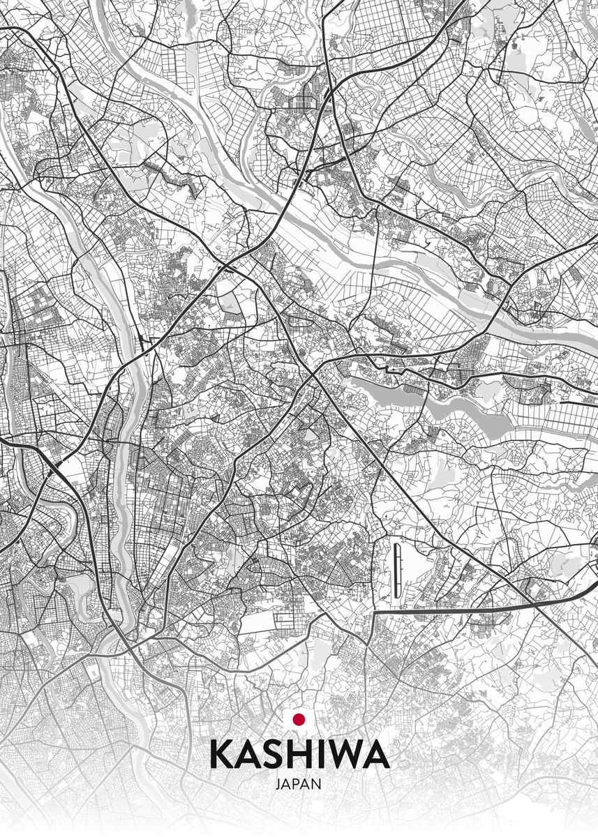 'Kashiwa JP' Poster, picture, metal print, paint by IMR Designs | Displate