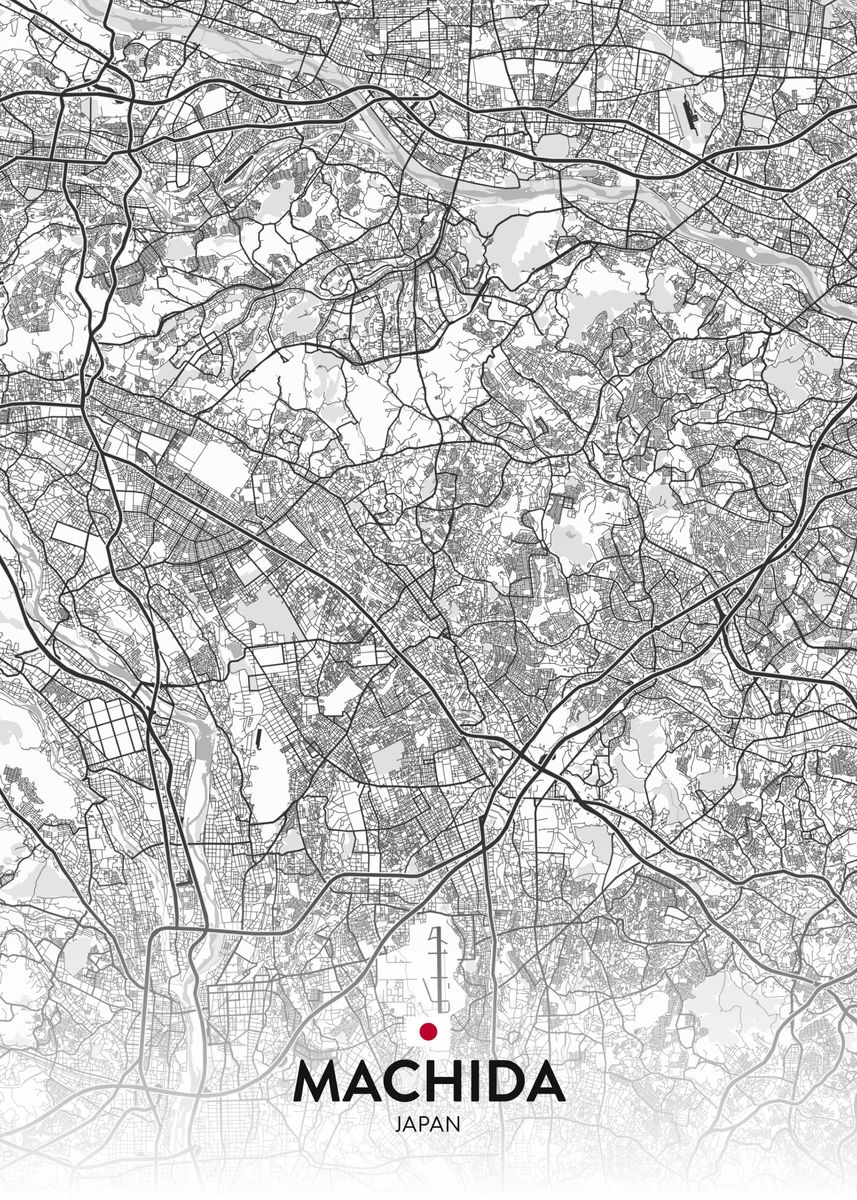 'Machida JP' Poster, picture, metal print, paint by IMR Designs | Displate