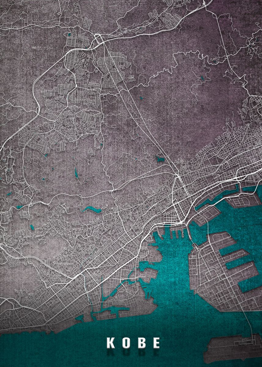 'Kobe Map' Poster by Maksymilian Kulig | Displate