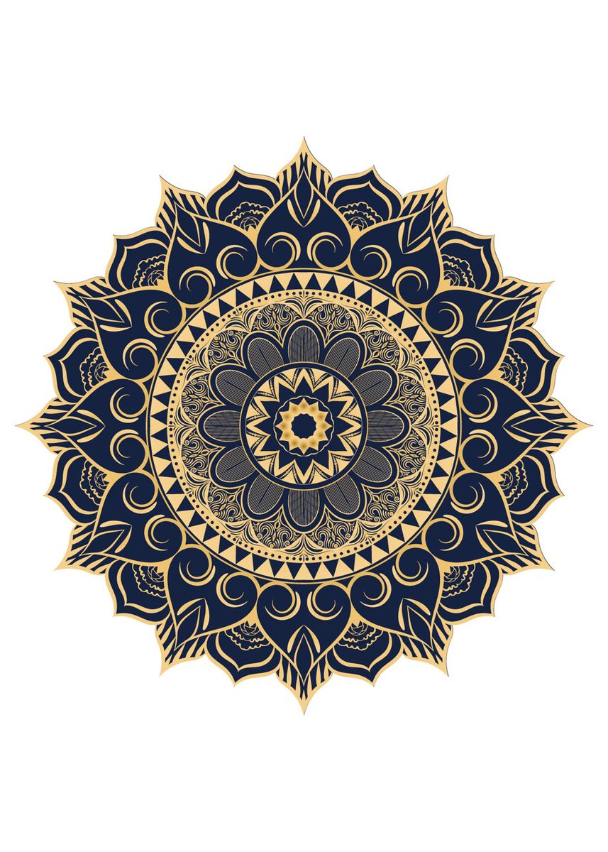 'Indian Mandala ' Poster, picture, metal print, paint by Max Ronn ...