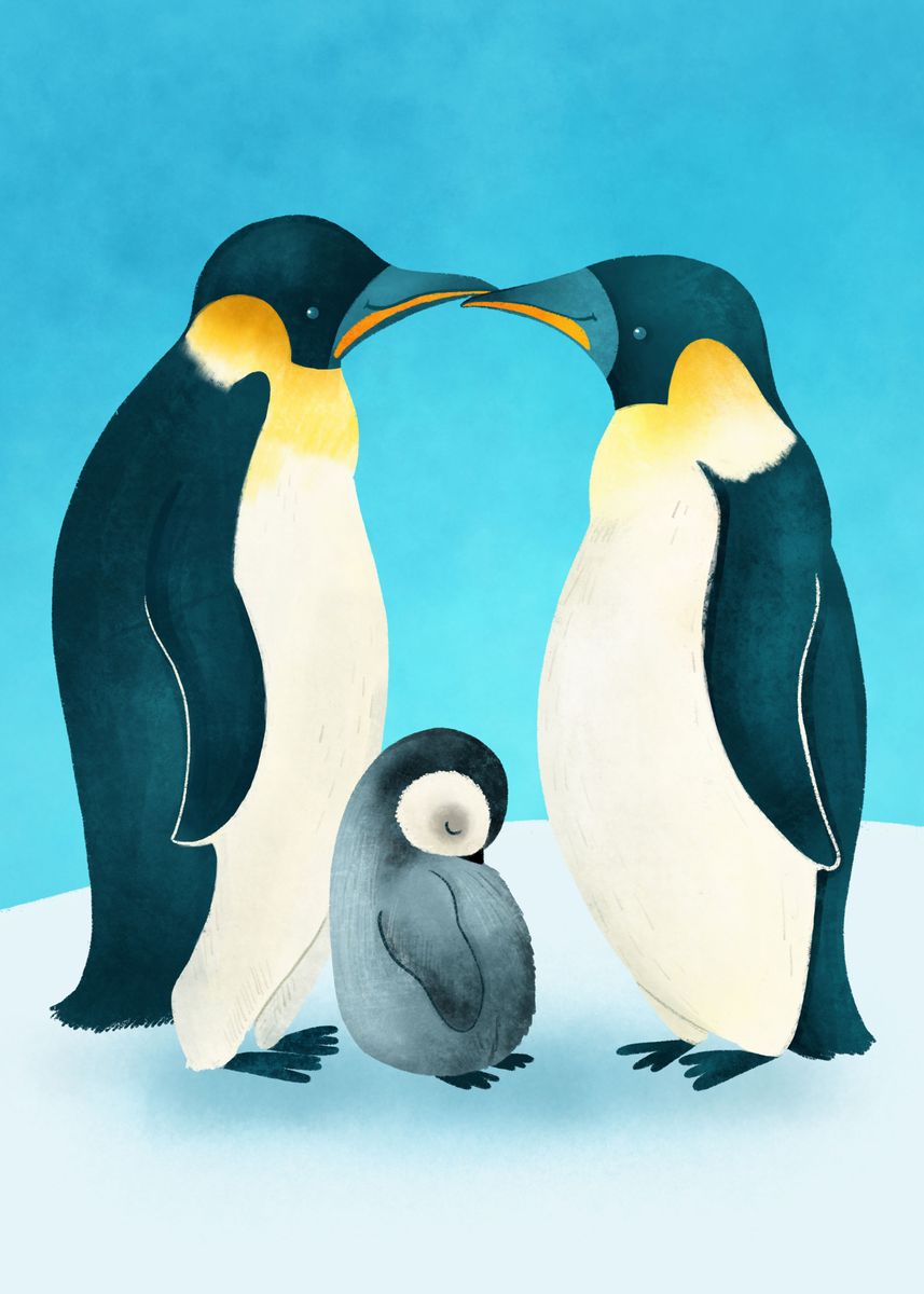 'Emperor penguin' Poster by Angela Sbandelli | Displate
