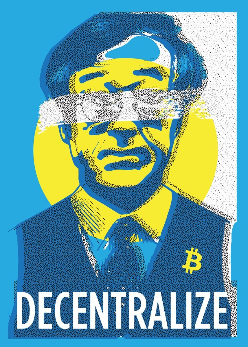 'Decentralize Sky' Poster, picture, metal print, paint by I Can Haz Art ...