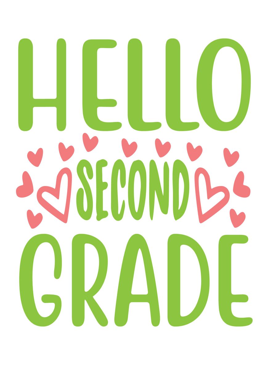 'Hello second grade' Poster by gera | Displate