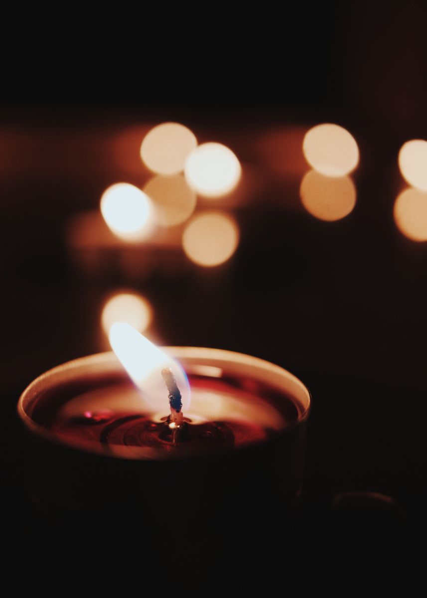 'Tealight candle' Poster, picture, metal print, paint by Harsha ...