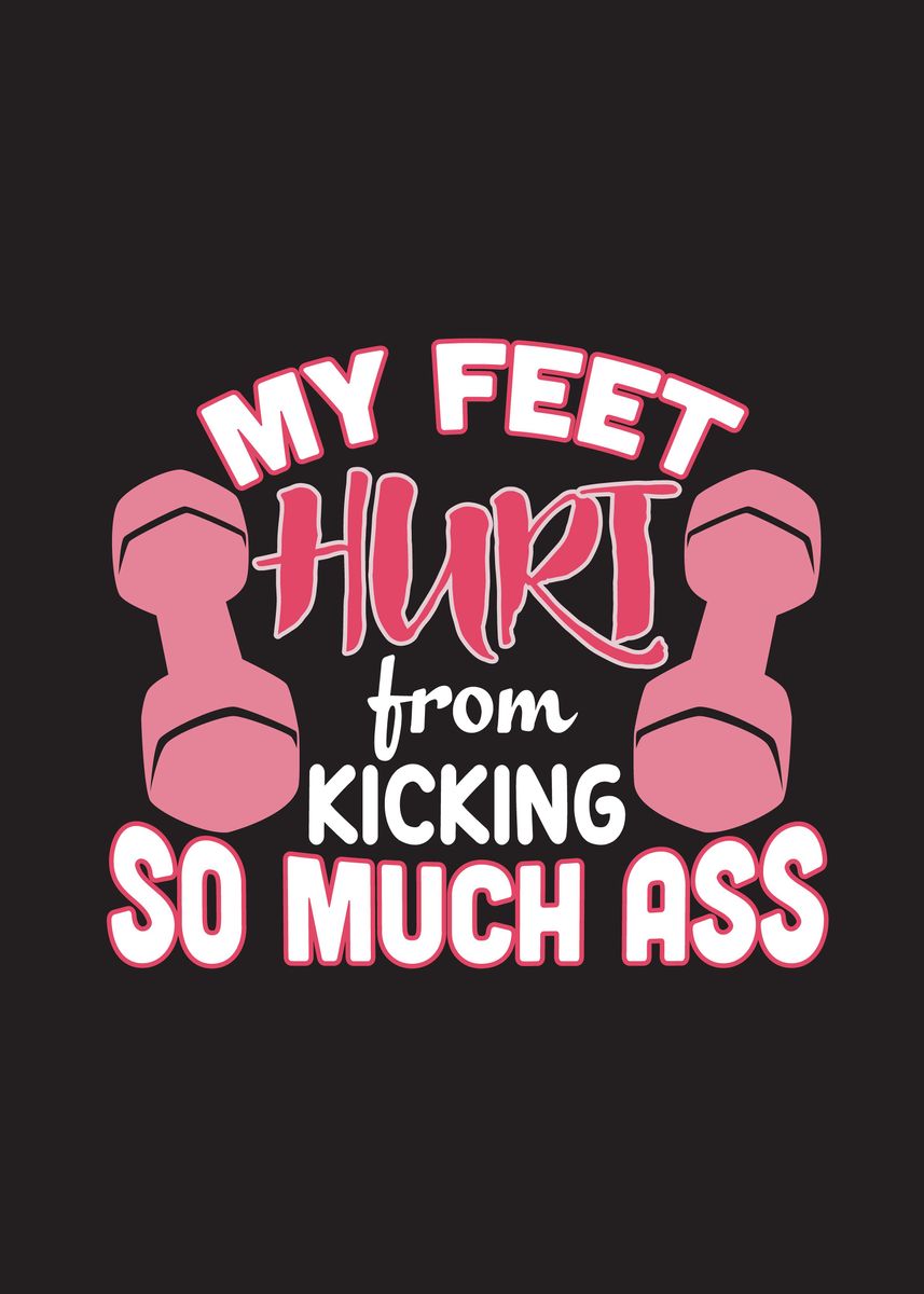 'Feet Fitness' Poster, picture, metal print, paint by Beone Digital ...