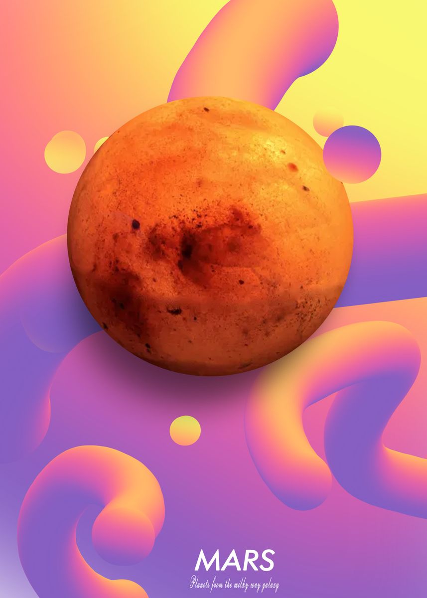 'Mars Fluid Style ' Poster, picture, metal print, paint by Aliigal ...