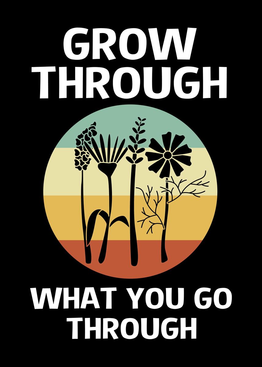 'Inspirational Flower Quote' Poster by FunnyGifts | Displate